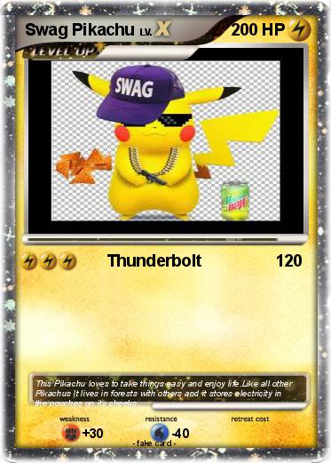Pokémon Swag Pikachu 27 27 - Thunderbolt - My Pokemon Card