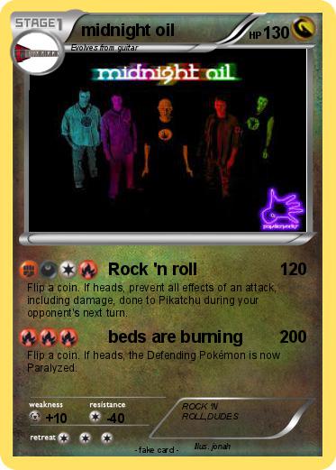 Pokémon midnight oil - Rock 'n roll - My Pokemon Card