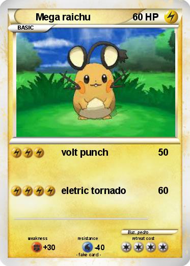 Pokémon Mega raichu 9 9 - volt punch - My Pokemon Card