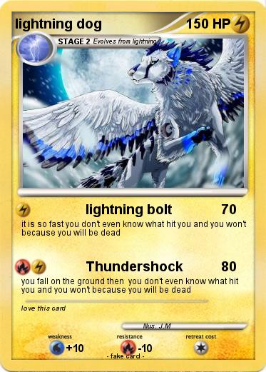 Pokémon lightning dog 6 6 - lightning bolt - My Pokemon Card