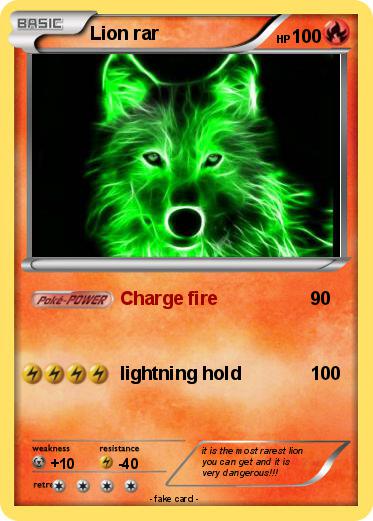 Pokémon Lion rar - Charge fire - My Pokemon Card