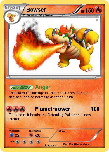 Pokémon Bowser 4862 4862 - Anger - My Pokemon Card
