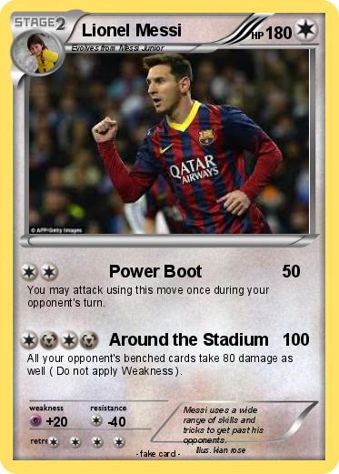 Pokémon Lionel Messi 502 502 - Power Boot - My Pokemon Card