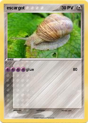 Pokémon escargot - glue - Ma carte Pokémon