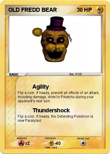 Pokémon OLD FREDD BEAR - Agility - My Pokemon Card