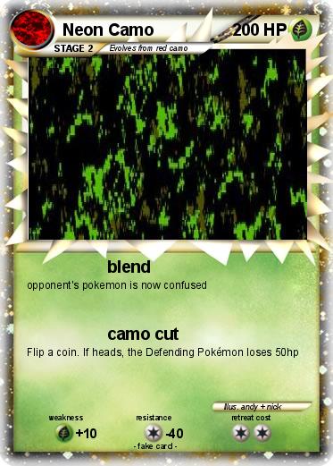 Pokémon Neon Camo - blend - My Pokemon Card