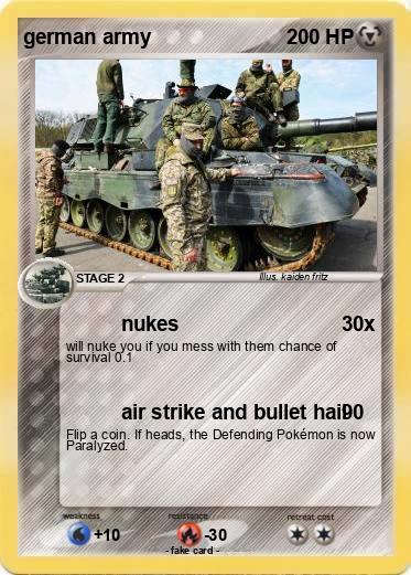 Pokémon german army 2 2 - nukes - My Pokemon Card