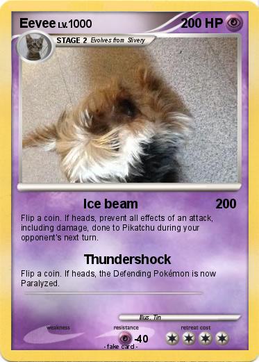 Pokémon Eevee 987 987 - Ice beam - My Pokemon Card