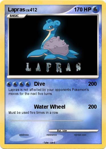 Pokémon Lapras 126 126 - Dive - My Pokemon Card