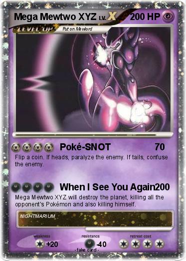 Pokémon Mega Mewtwo XYZ - Poké-SNOT - My Pokemon Card
