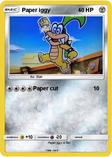 Pokémon Paper iggy - Paper cut - My Pokemon Card