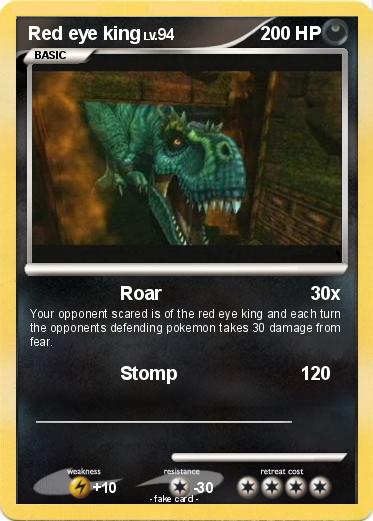 Pokémon Red eye king - Roar - My Pokemon Card