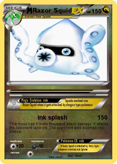 Pokémon Razor Squid - ink splash - My Pokemon Card