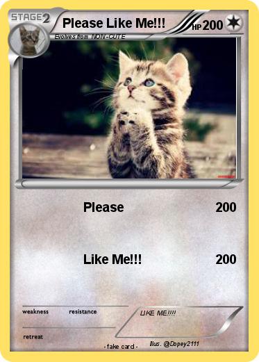 Pokémon Please Like Me - Please - My Pokemon Card