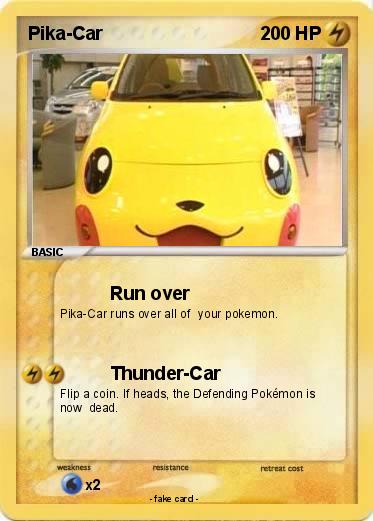 Pokémon Pika Car 4 4 - Run over - My Pokemon Card