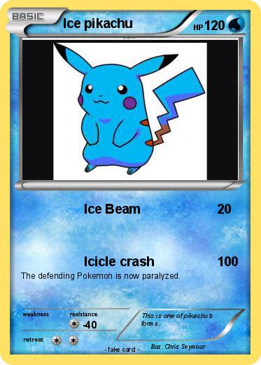 Pokémon Ice pikachu 12 12 - Ice Beam - My Pokemon Card