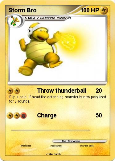 Pokémon Storm Bro - Throw thunderball - My Pokemon Card