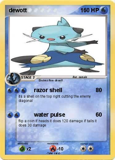 Pokémon dewott 222 222 - razor shell - My Pokemon Card