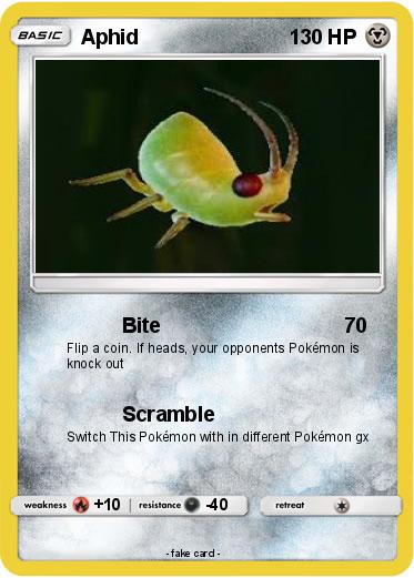 Pokémon Aphid 1 1 - Bite - My Pokemon Card