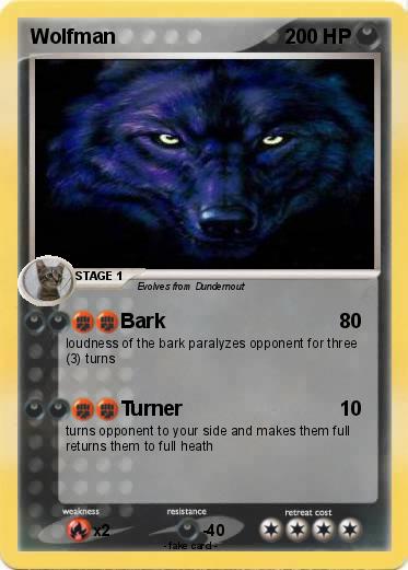 Pokémon Wolfman 21 21 - Bark - My Pokemon Card