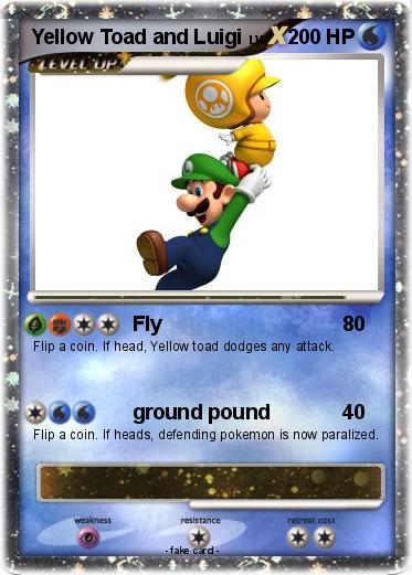 Pokémon Yellow Toad and Luigi - Fly - My Pokemon Card