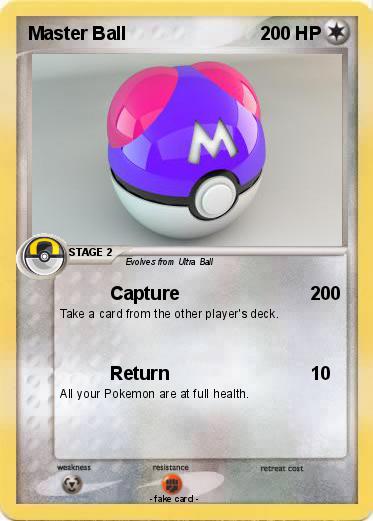 Pokémon Master Ball 172 172 - Capture - My Pokemon Card