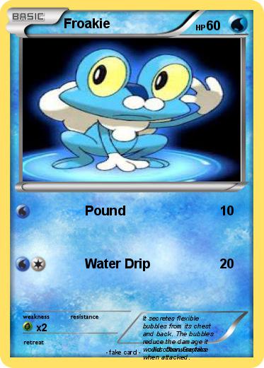 Pokémon Froakie 257 257 - Pound - My Pokemon Card