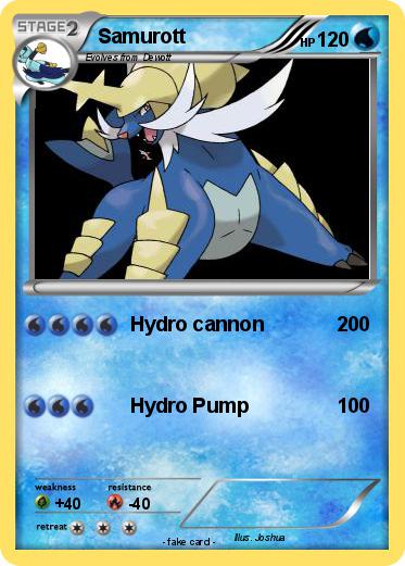 Pokémon Samurott 863 863 - Hydro cannon - My Pokemon Card