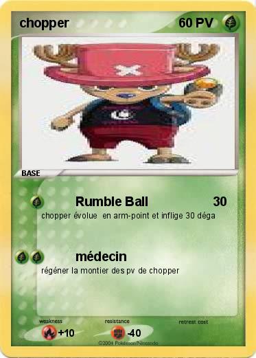 Pokémon chopper 75 75 - Rumble Ball - Ma carte Pokémon