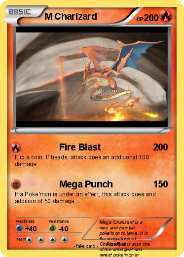 Pokémon M Charizard 1002 1002 - Fire Blast - My Pokemon Card