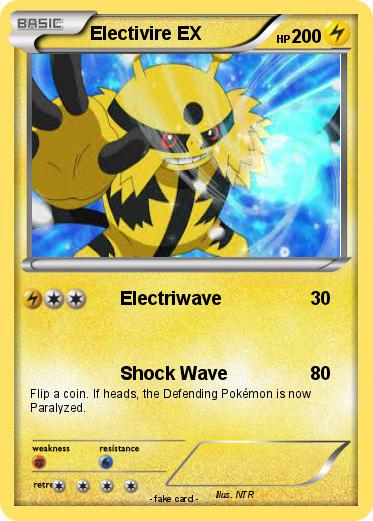 Pokémon Electivire EX 8 8 - Electriwave - My Pokemon Card