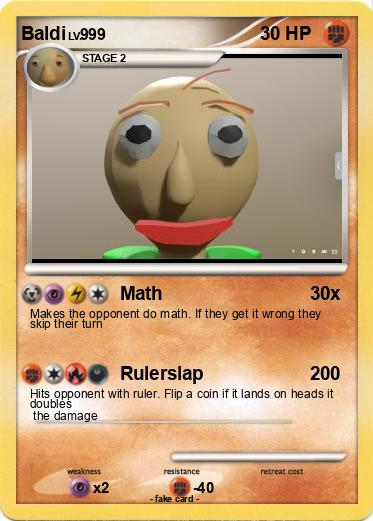 Pokémon Baldi 327 327 - Math - My Pokemon Card