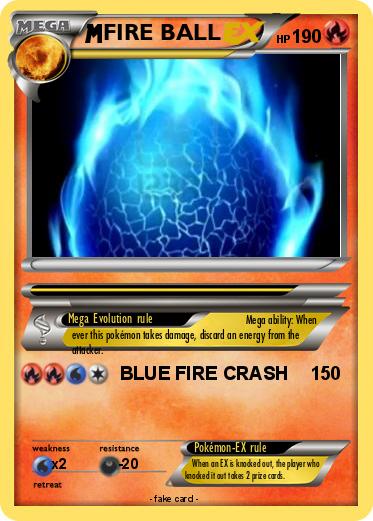 Pokémon FIRE BALL 185 185 - BLUE FIRE CRASH - My Pokemon Card