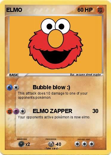 Pokémon ELMO 1200 1200 - Bubble blow :) - My Pokemon Card