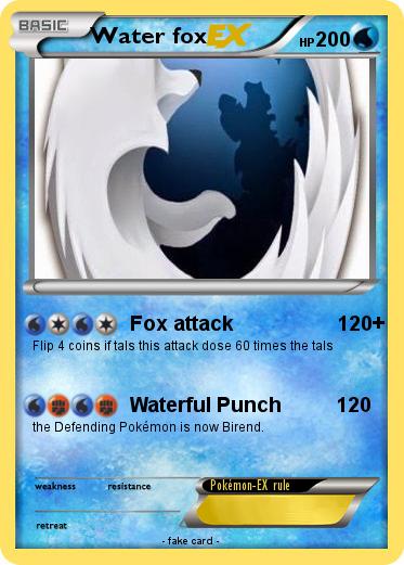 Pokémon Water fox 5 5 - Fox attack 120+ - My Pokemon Card