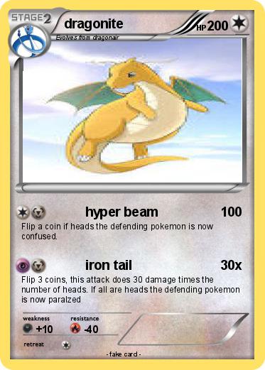 Pokémon dragonite 633 633 - hyper beam - My Pokemon Card