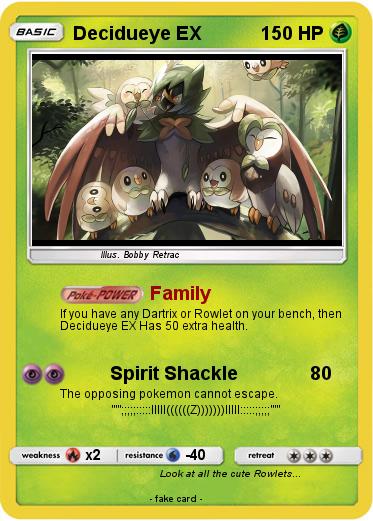 Pokémon Decidueye EX 5 5 - Family - My Pokemon Card