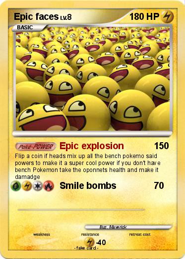 Pokémon Epic faces 14 14 - Epic explosion - My Pokemon Card