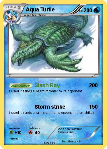 Pokémon Aqua Turtle - Slash Ray - My Pokemon Card