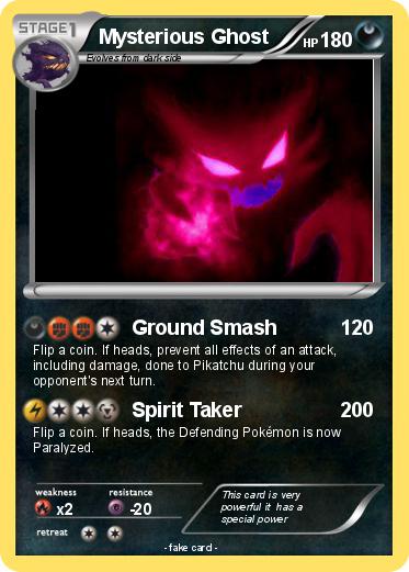 Pokémon Mysterious Ghost 1 1 - Ground Smash - My Pokemon Card