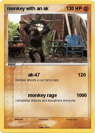 Pokémon monkey with an ak - ak-47 120 - My Pokemon Card