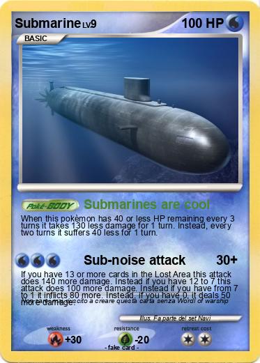 Pokémon Submarine 24 24 - Submarines are cool - My Pokemon Card
