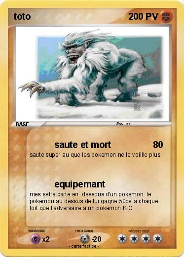 Pokémon toto 89 89 - saute et mort - Ma carte Pokémon
