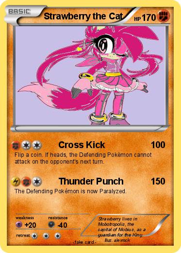 Pokémon Strawberry the Cat - Cross Kick - My Pokemon Card