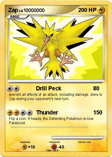 Pokémon Zap 345 345 - Drill Peck - My Pokemon Card
