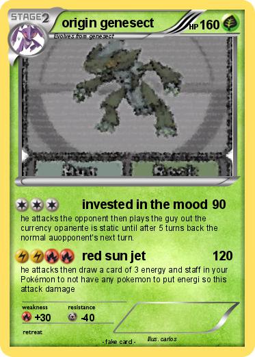 Pokémon origin genesect 1 1 - invested in the mood - My Pokemon Card