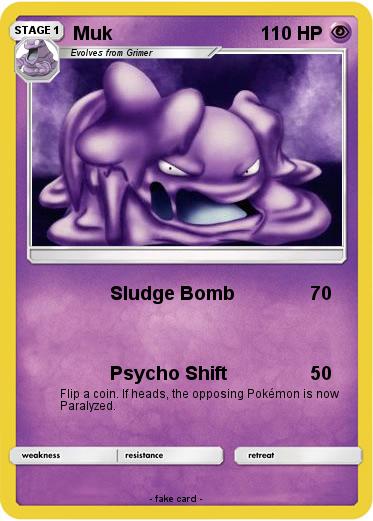 Pokémon Muk 123 123 - Sludge Bomb - My Pokemon Card