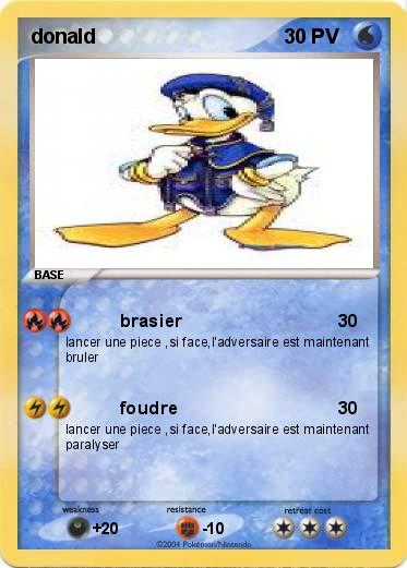 Pokémon donald 41 41 - brasier - Ma carte Pokémon