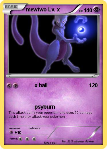 Pokémon mewtwo Lv x 78 78 - x ball - My Pokemon Card
