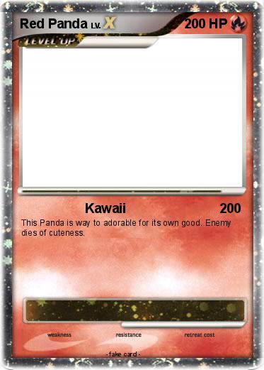 Pokémon Red Panda 77 77 - Kawaii - My Pokemon Card